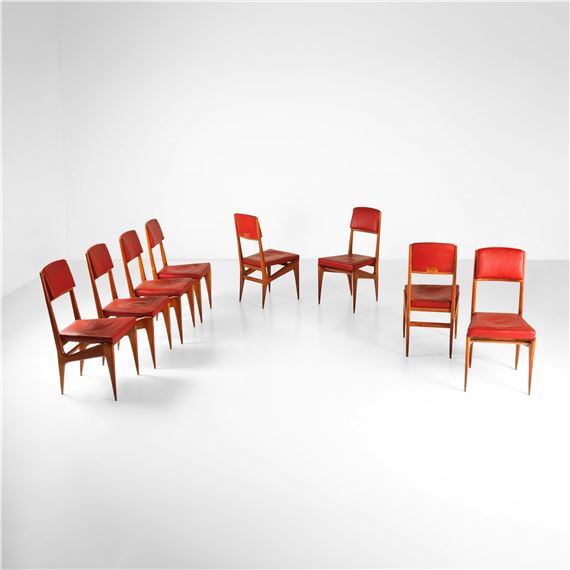 Melchiorre Bega | Otto sedie (1950) | MutualArt