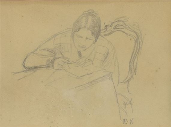 Rudolf Vejrych | Dívka píšící dopis | MutualArt