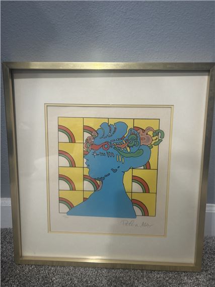 Peter Max | Lady On Pattern (1970s) | MutualArt