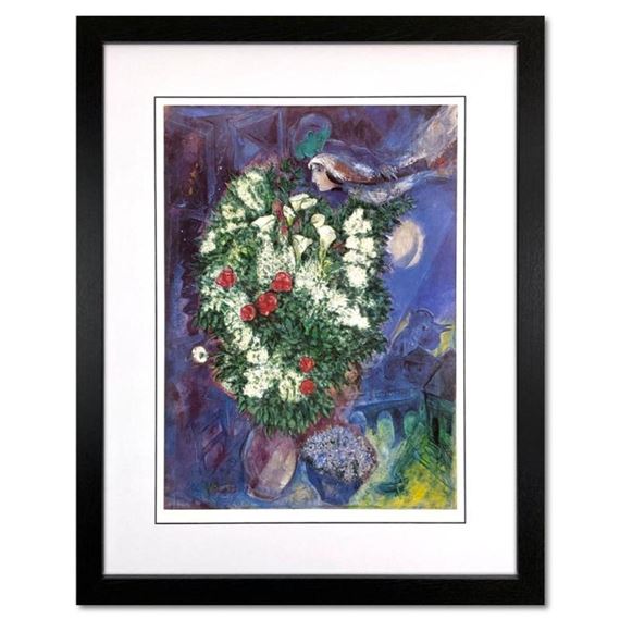 Marc Chagall | Bouquet with Flying Lover (1985) | MutualArt
