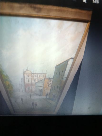Adam Martinez | Old Oil Painting Paris Street Scene | MutualArt