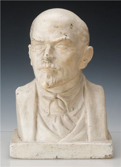Vladimir Lenin | Plaster Bust And Banner Of Vladimir Lenin (1870-1924 ...