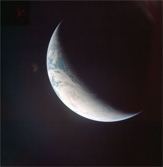 NASA | Apollo 4. Rare photograph of a crescent of the Earth from space ...