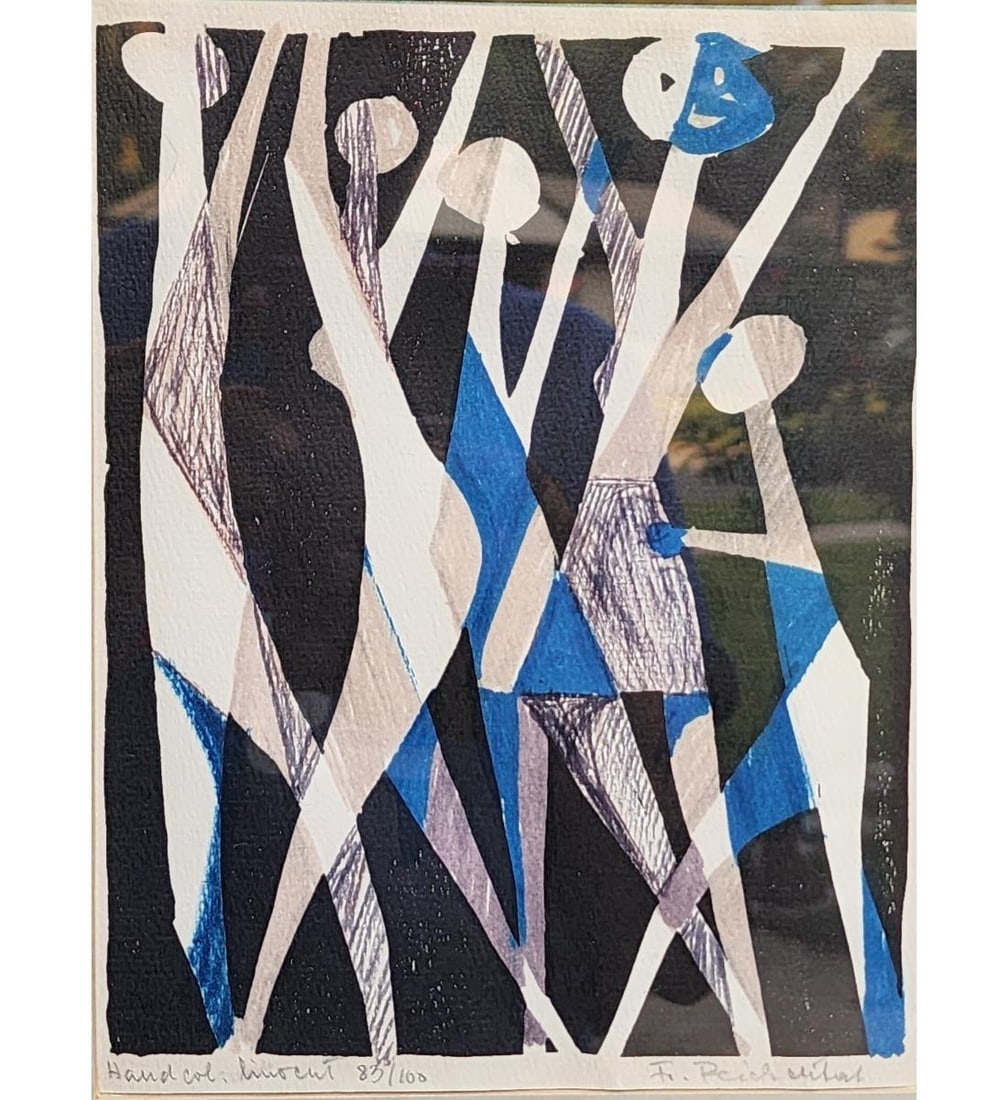 František Reichentál | Hand Colored Linocut | MutualArt