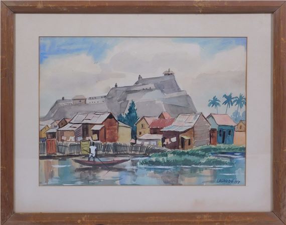 Christian Lagarde | South American River Town (1957) | MutualArt