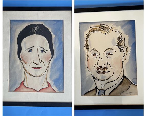 Burr Singer | Burr Singer Original Watercolor Of Her Parents (1933 ...