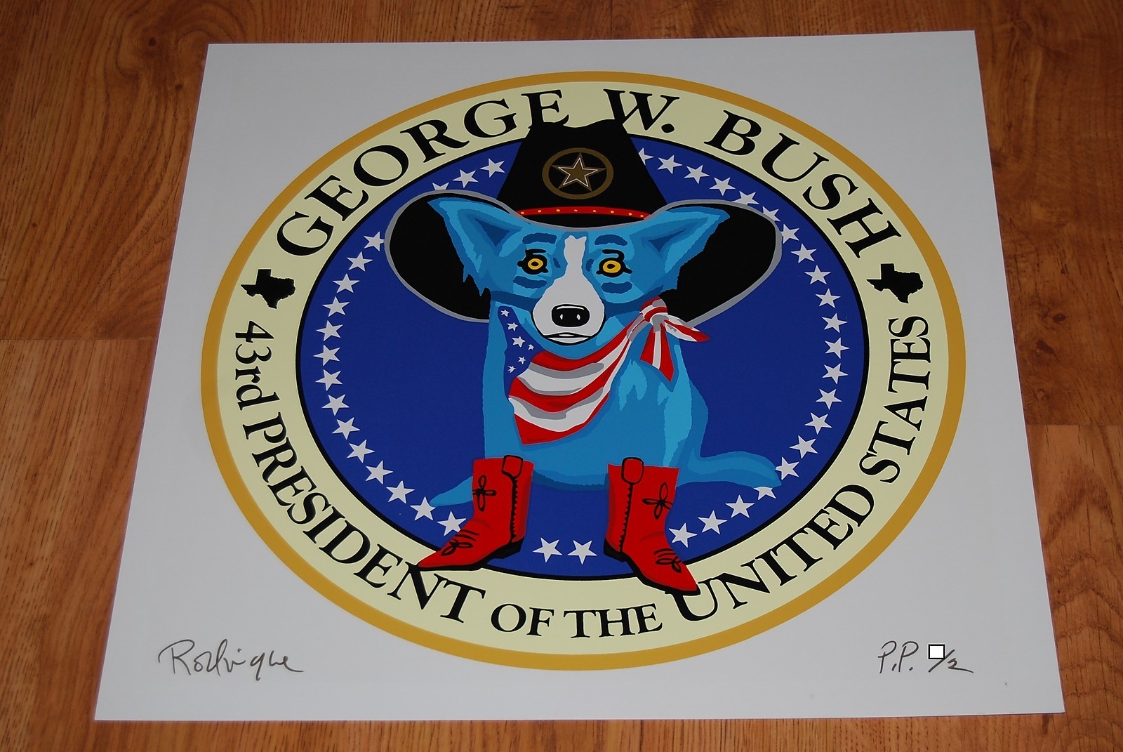 George Rodrigue | George Rodrigue Blue Dog 43rd President GW Bush White ...