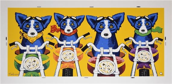 George Rodrigue | The Rat Pack - Yellow (2002) | MutualArt