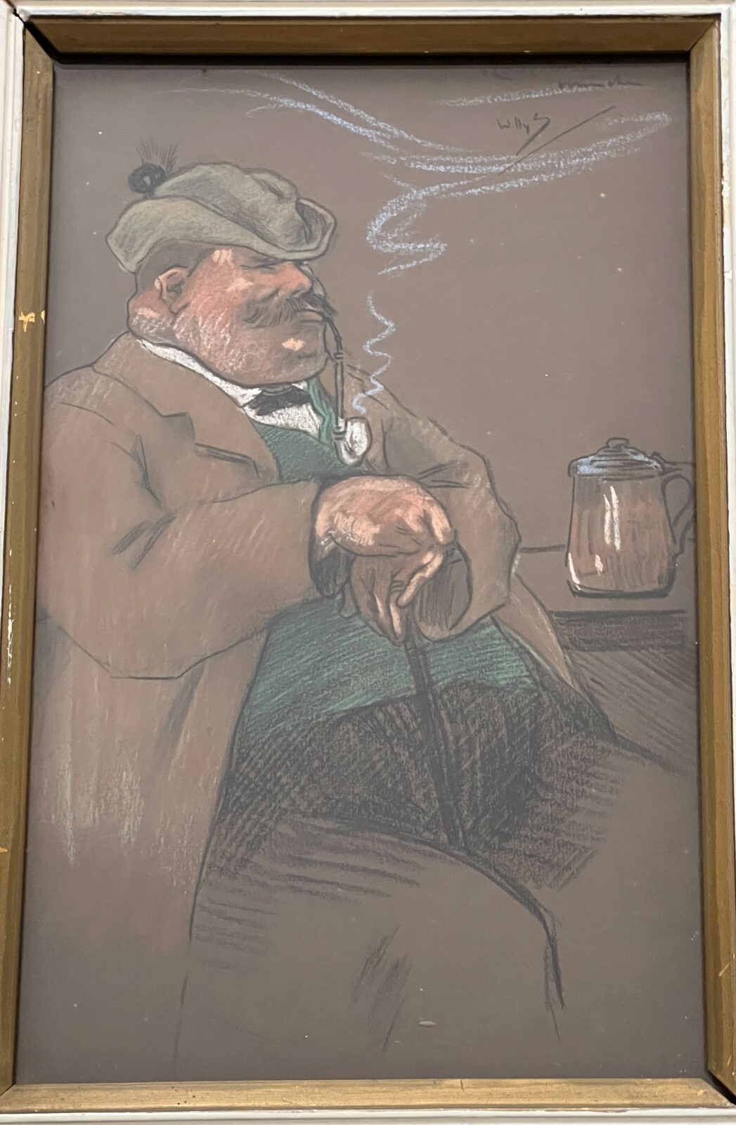 Willy Sluiter | Man with a pipe in a café | MutualArt