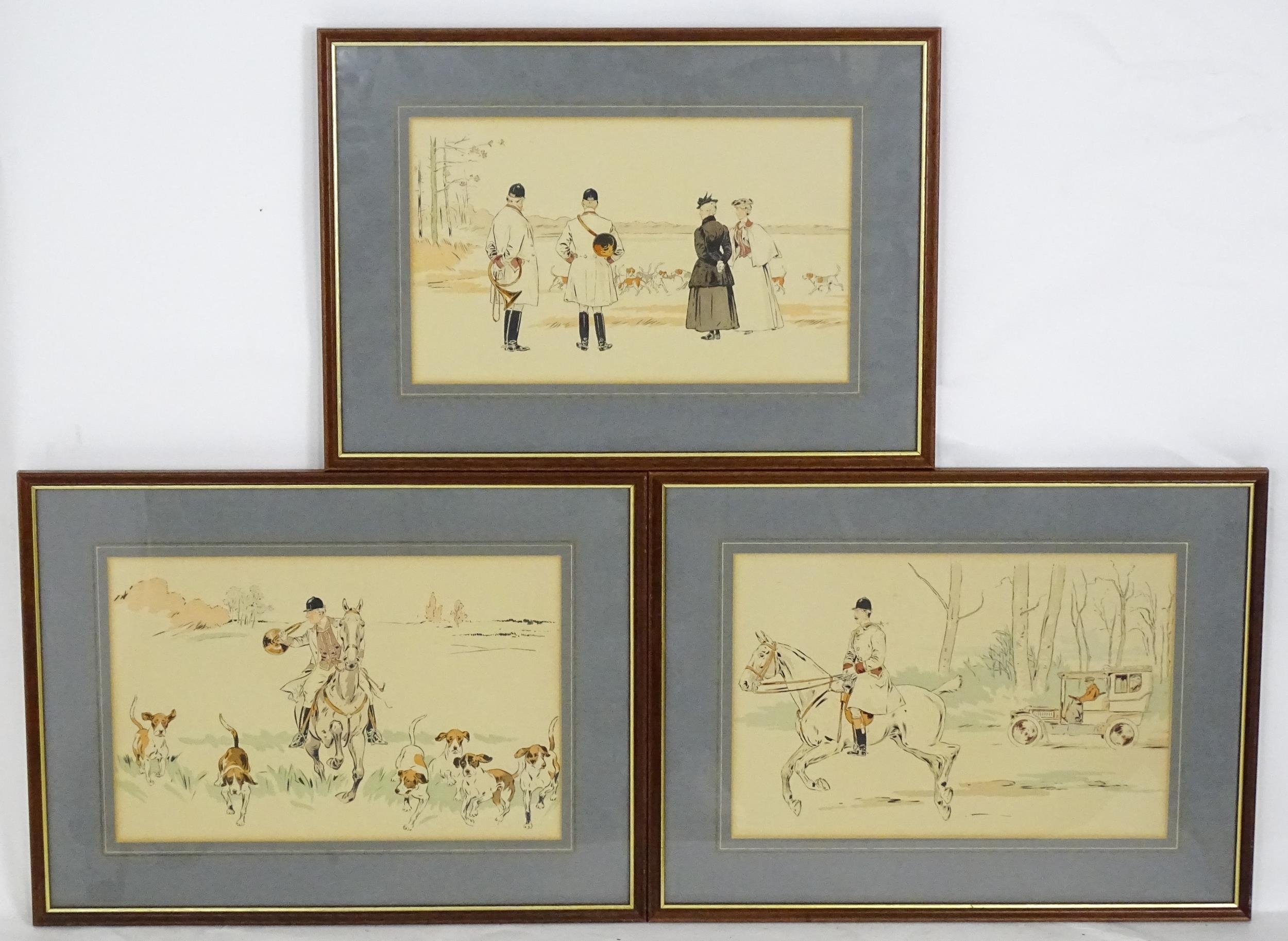 Philippe Roque | Three hunting prints from L'Equipage ou Francport ...