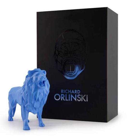 Richard Orlinski | LION Matt Blue | MutualArt