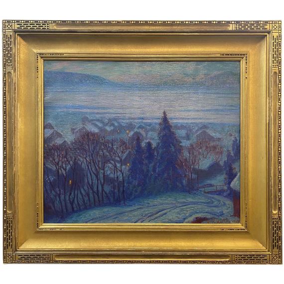 William Samuel Horton | Nocturnal Winter Landscape (1923) | MutualArt