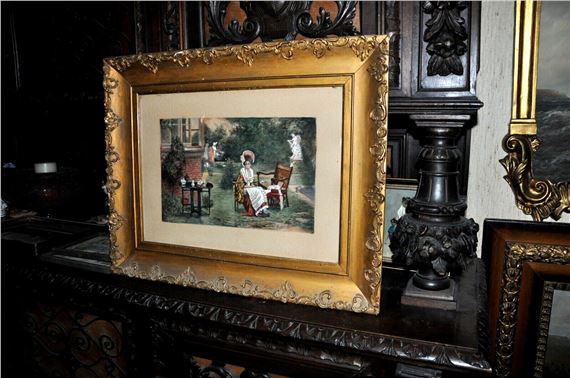 Null Zero | wonderful Antique Victorian genre Watercolor Painting ...