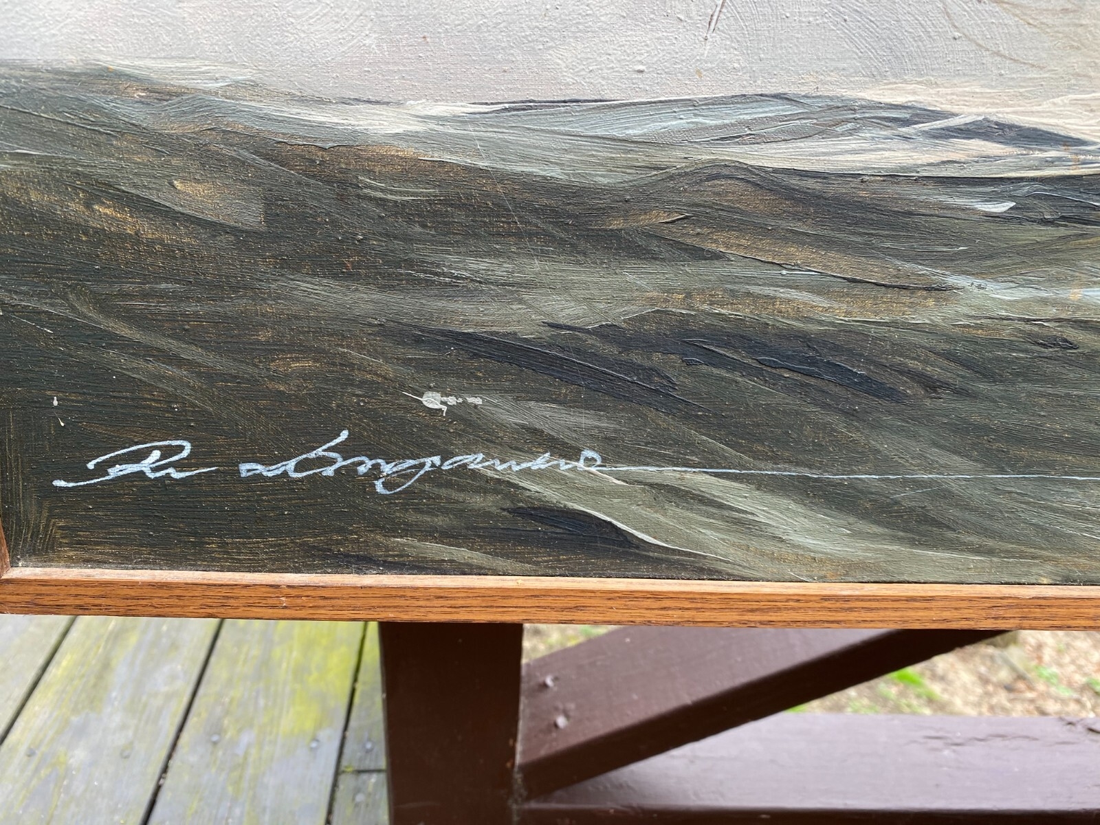 Null Zero | Framed, signed oil painting of three masted Sailing Ship ...