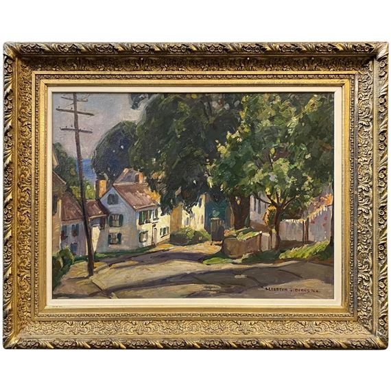 William Lester Stevens | Street Scene Oil Painting, 2 Mill Lane in ...