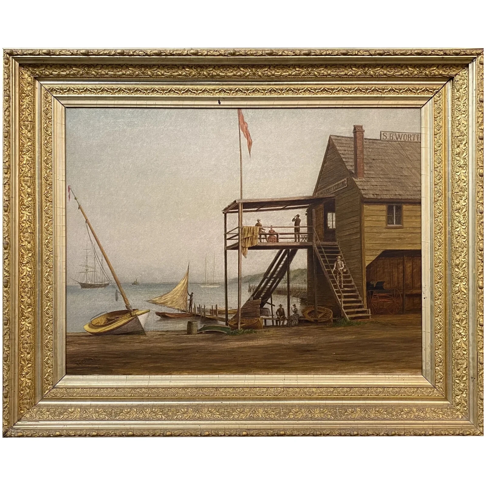 William Moore Davis | Marine Oil Painting of a Harbor Scene (2005 ...
