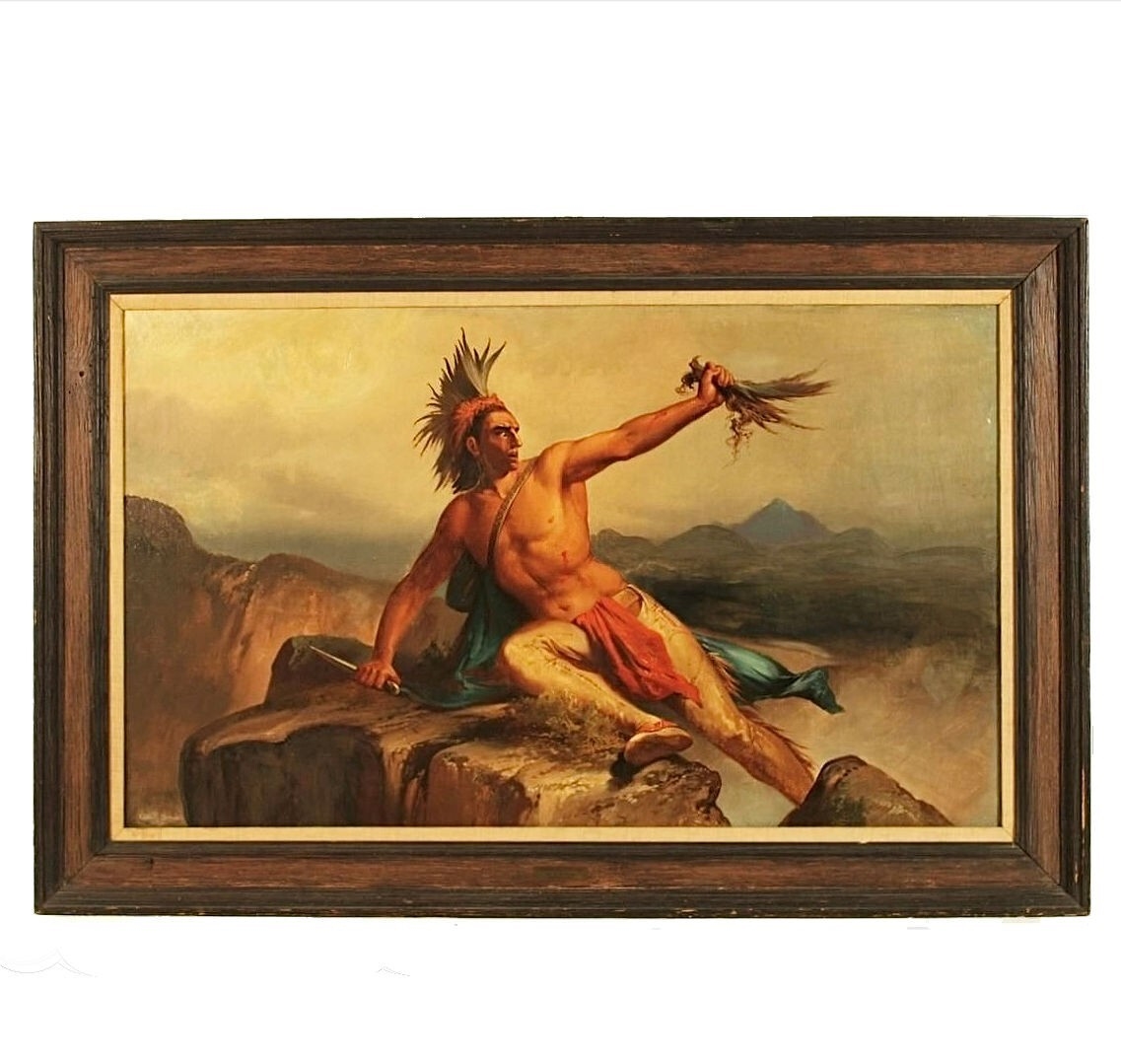 George Frederick Bensell | Native American Indian Oil Painting (1873 ...
