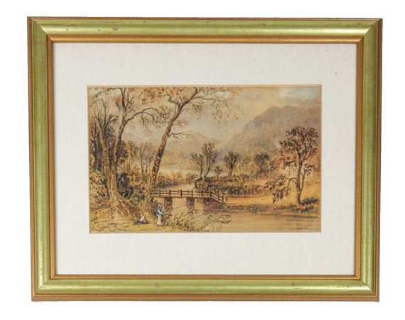 Benjamin Herring, Jr. | Country Scene Two Men Fishing (1852) | MutualArt