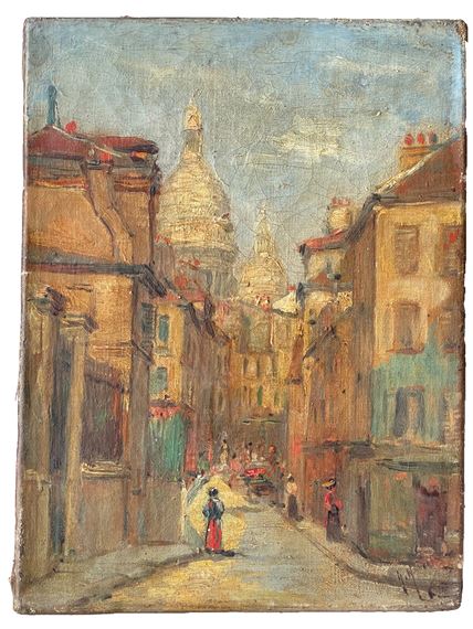 Maurice Utrillo | Rue de Montmartre in Paris (Early 20th Century ...