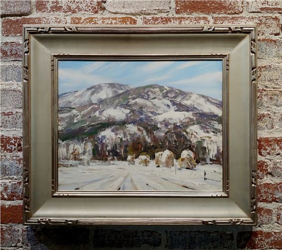 Jay Hall Connaway | Snow in Vermont Haystack Mountain-Oil Painting ...