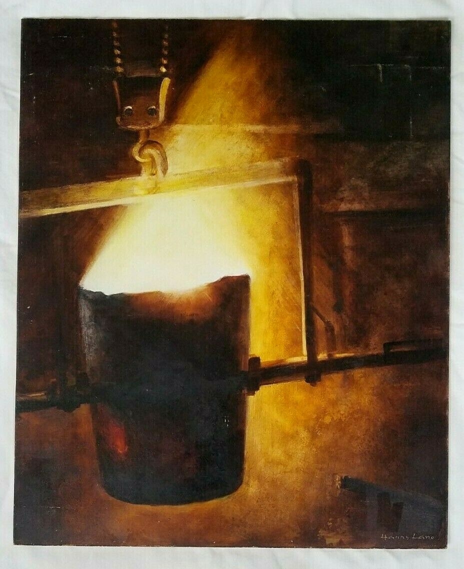 Harry Lane | Industrial Cauldron, Intense Liquid Metal (Circa 1965 ...