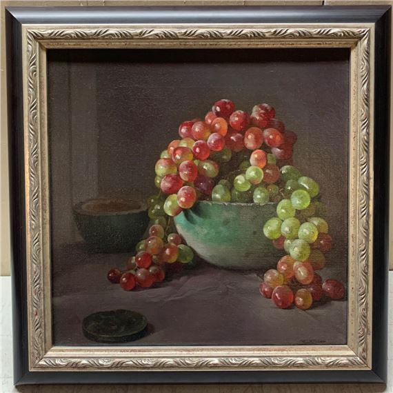 Priscilla Roberts | Grapes in a Bowl (2020 - 2023) | MutualArt