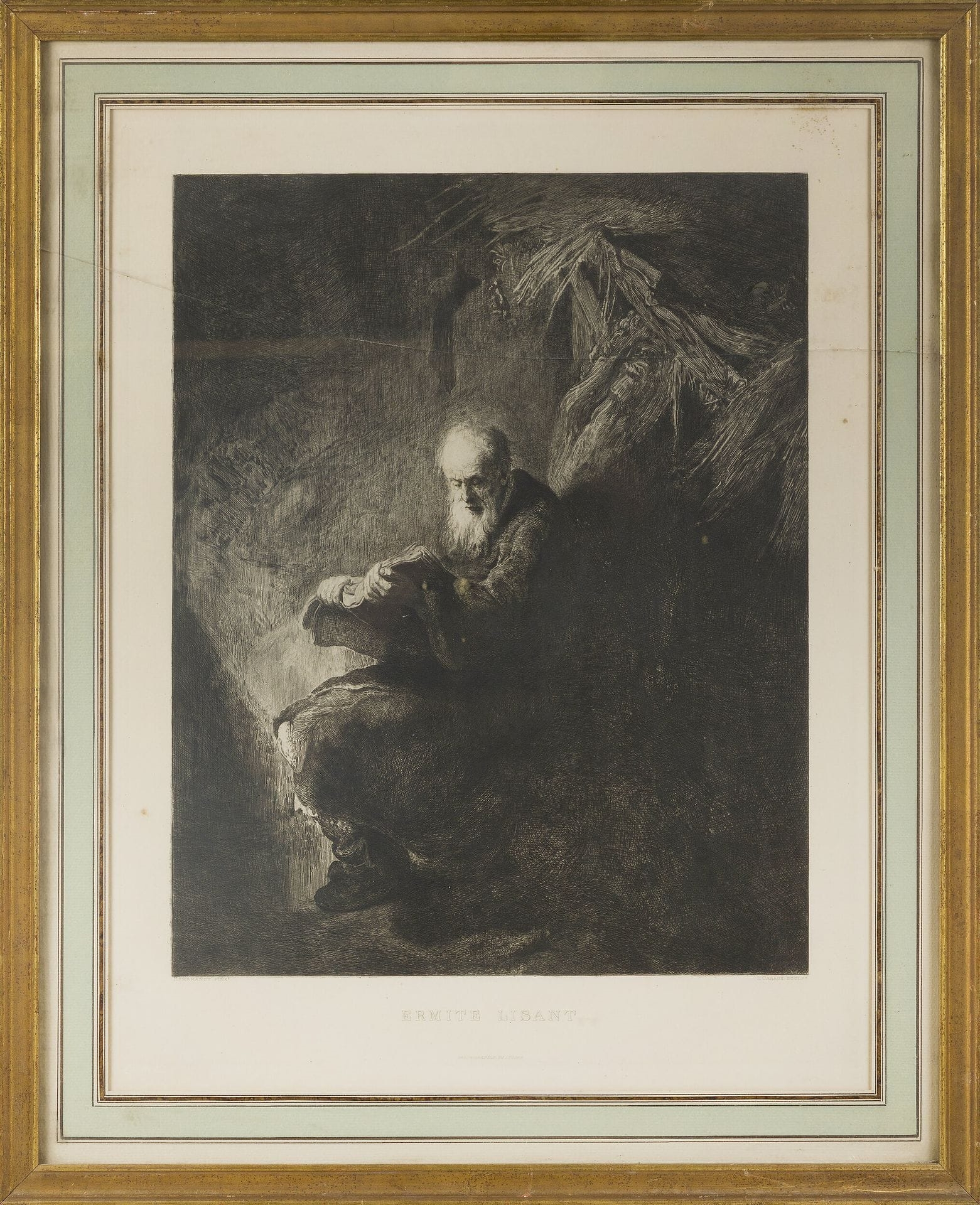 Rembrandt van Rijn | The Hermit Reading | MutualArt