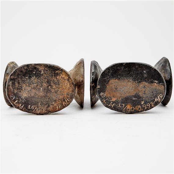 Lisa Hoke | Group of Four Lisa Hoke Cast Iron Abstract Form Sculptural ...