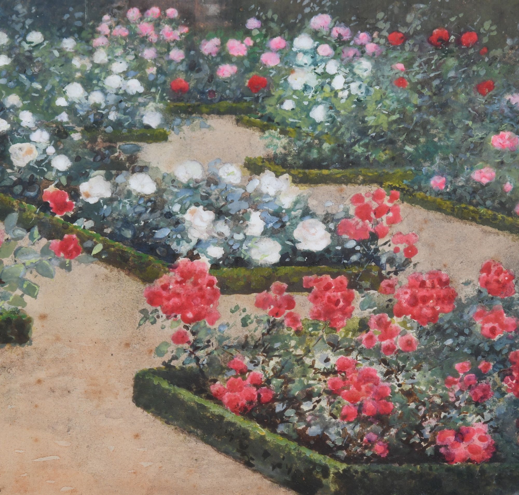 Mima Nixon | A work depicting a walled garden (1909) | MutualArt