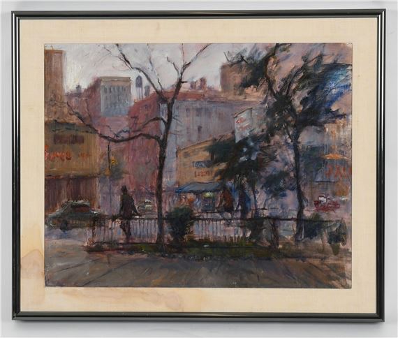 Anthony Springer | A city street scene | MutualArt