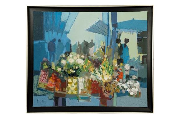 Claude Fauchère | Flower market | MutualArt