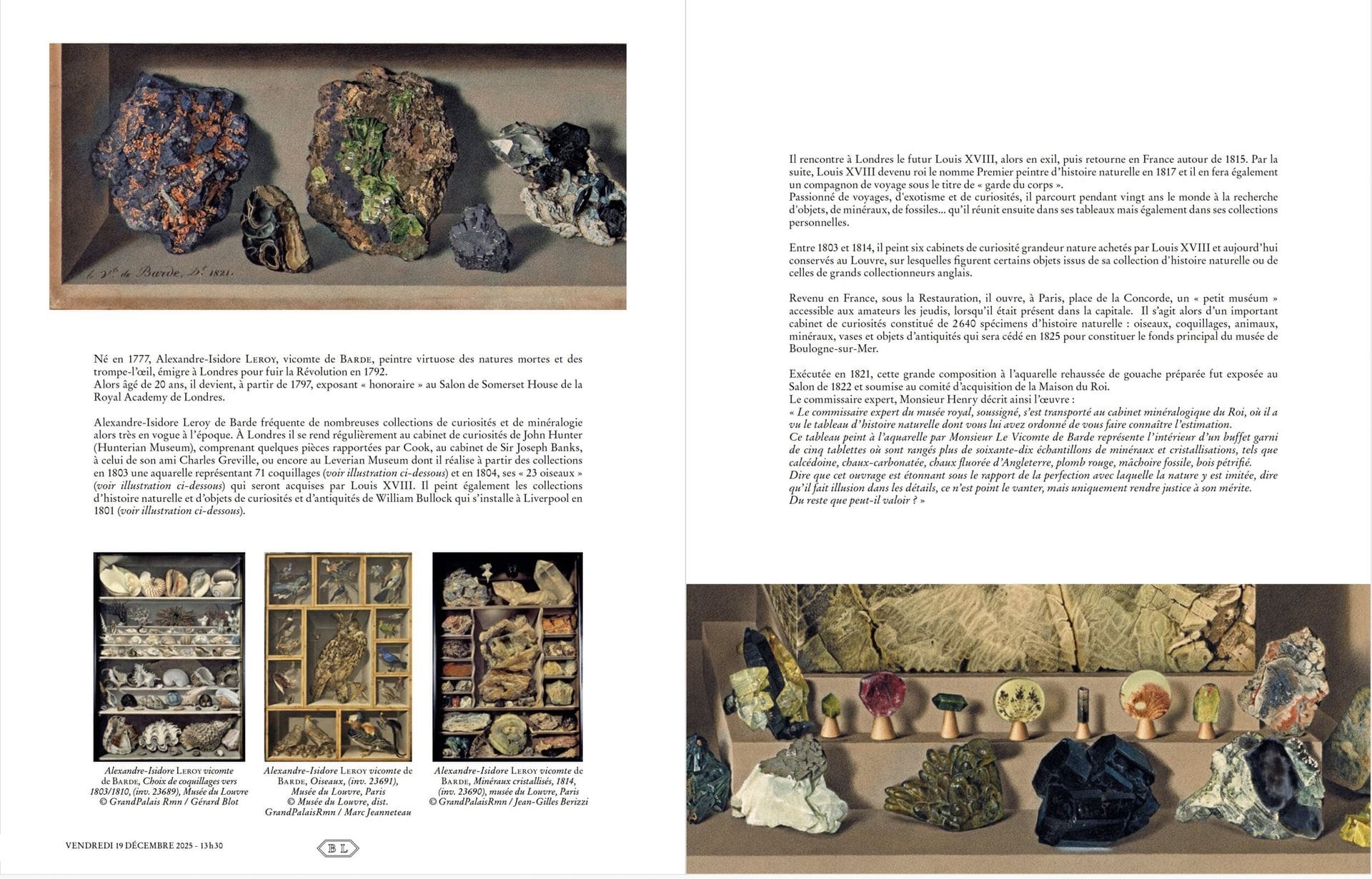 Alexandre-isidore Leroy de Barde | Minerals from the King's private ...