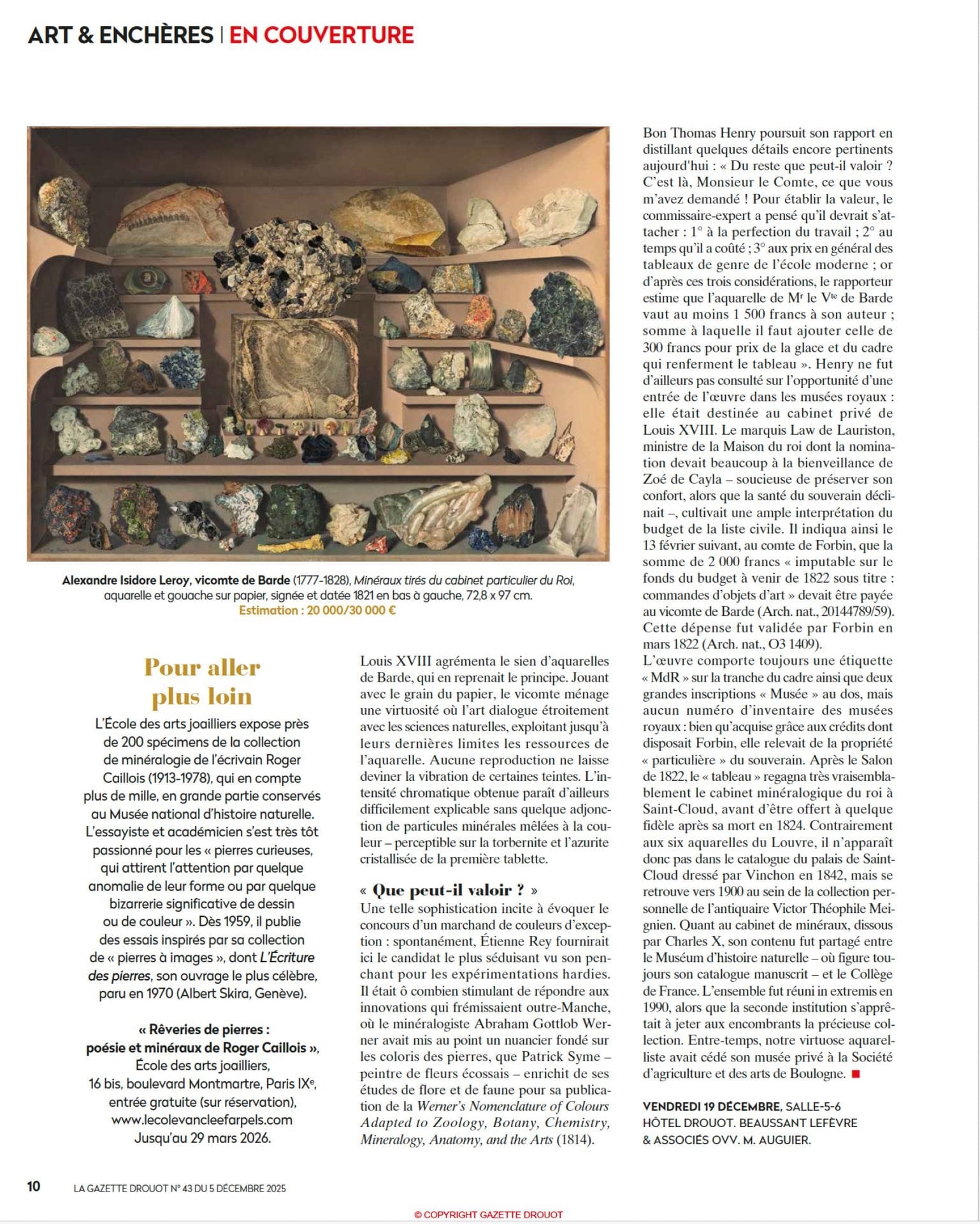 Alexandre-isidore Leroy de Barde | Minerals from the King's private ...