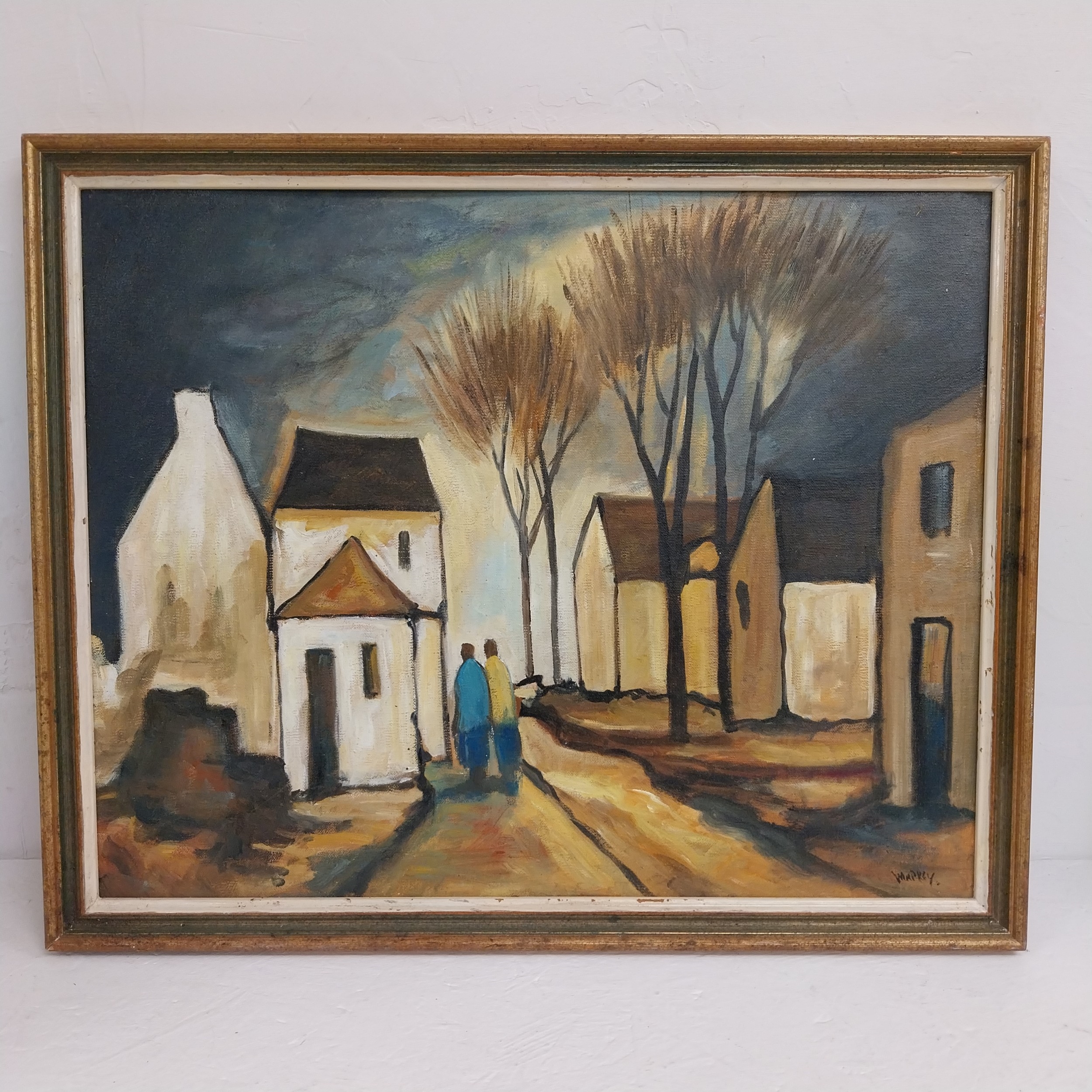 Markey Robinson | figures on a village street | MutualArt