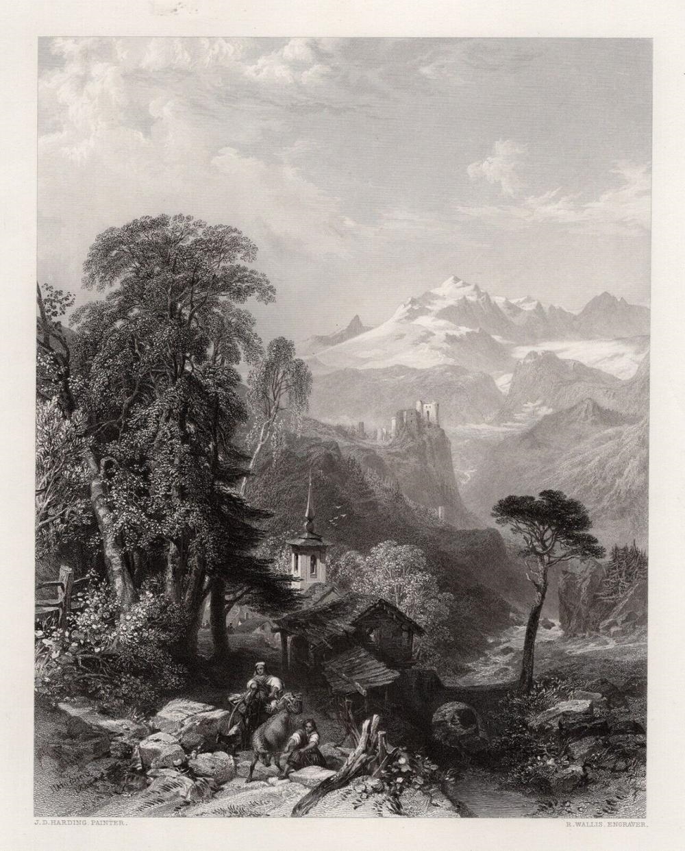 James Duffield Harding | Val St Nicola, Switzerland (1854) | MutualArt