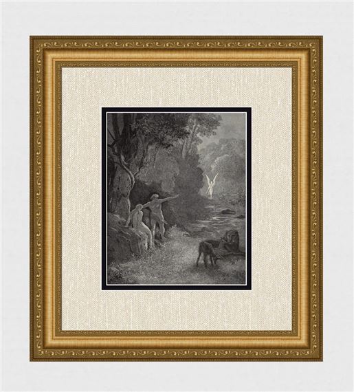 Gustave Doré | Heavenly Stranger in the Garden of Eden (Milton's ...