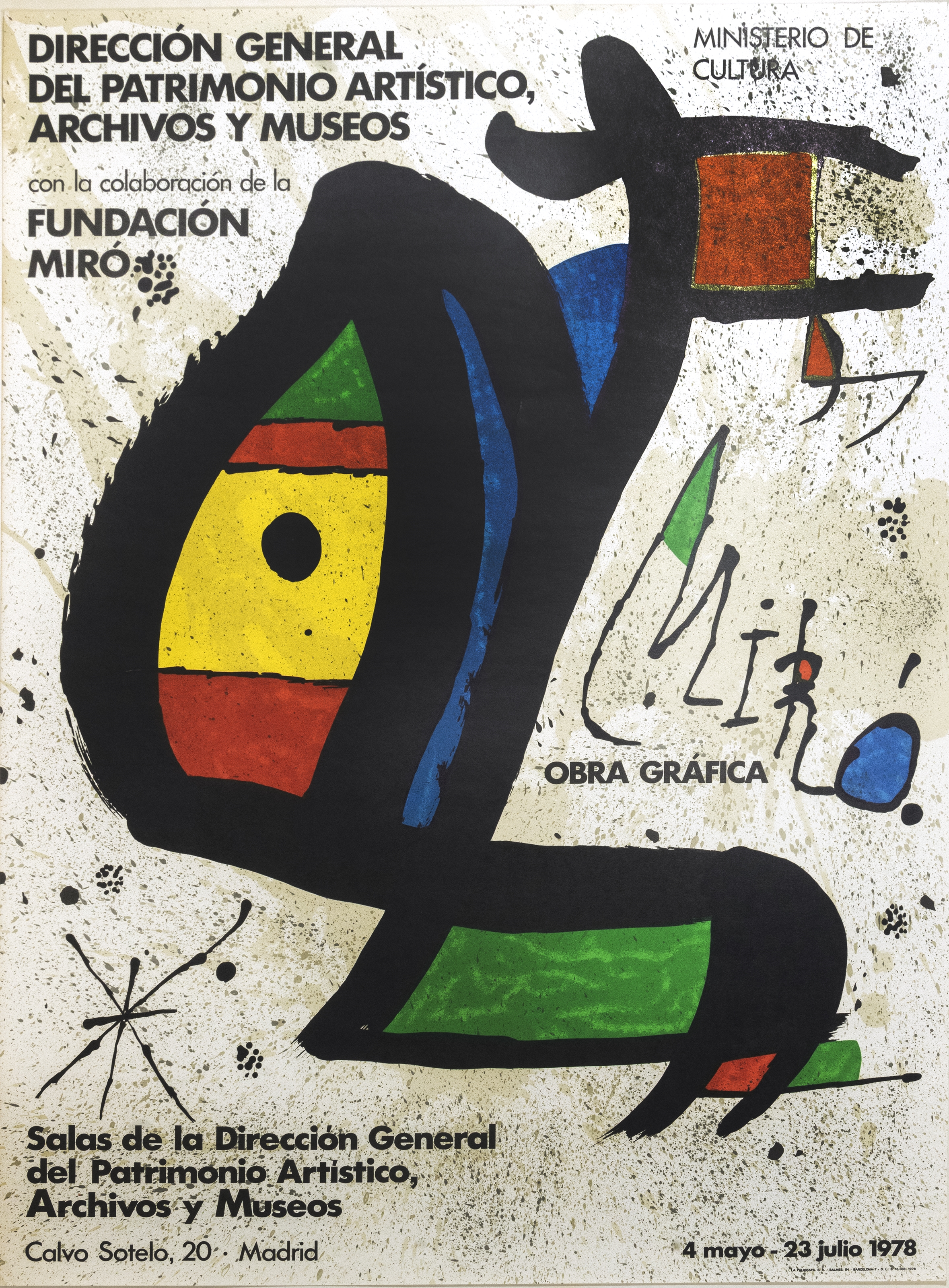 Joan Miró | Poster for the exhibition held in the Halls of the General ...
