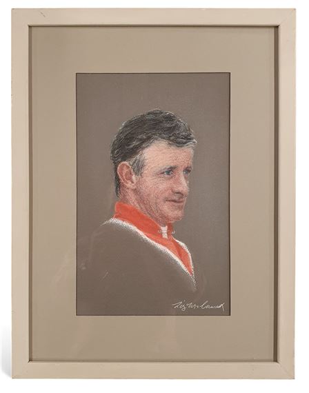 Liz Mccormack | A Pastel Portrait of Pat Eddery | MutualArt