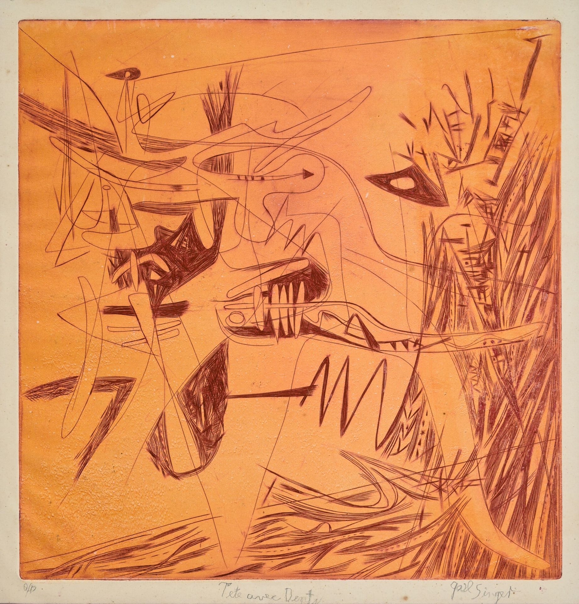 Gail Singer | Head with teeth | MutualArt