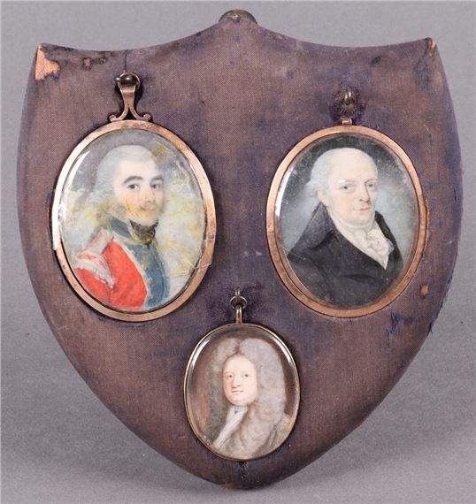 Richard Cosway | Oval Miniature Portrait of a Gentleman wearing Army ...