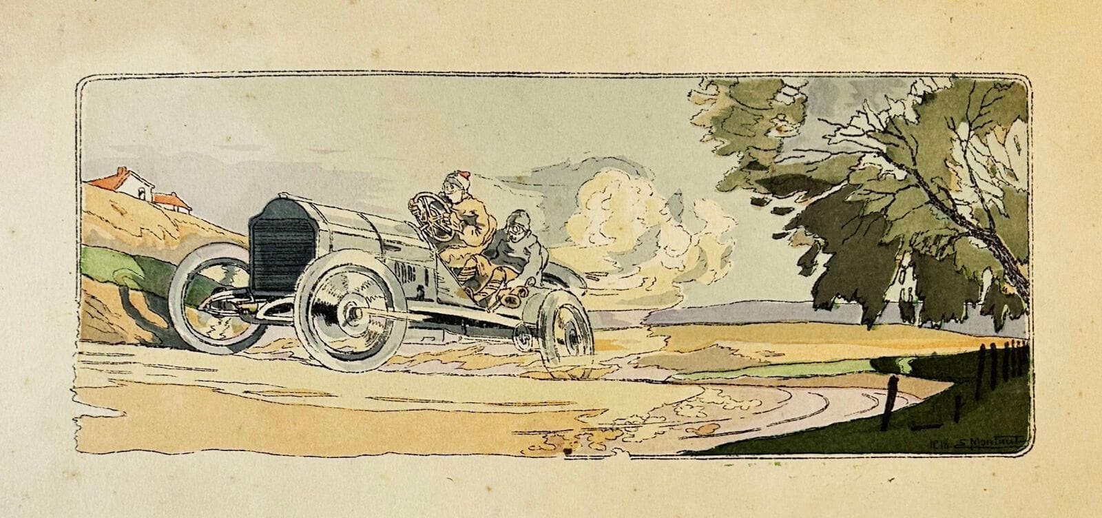 Ernest Montaut | Automobile race, n°18 (Circa 1900) | MutualArt
