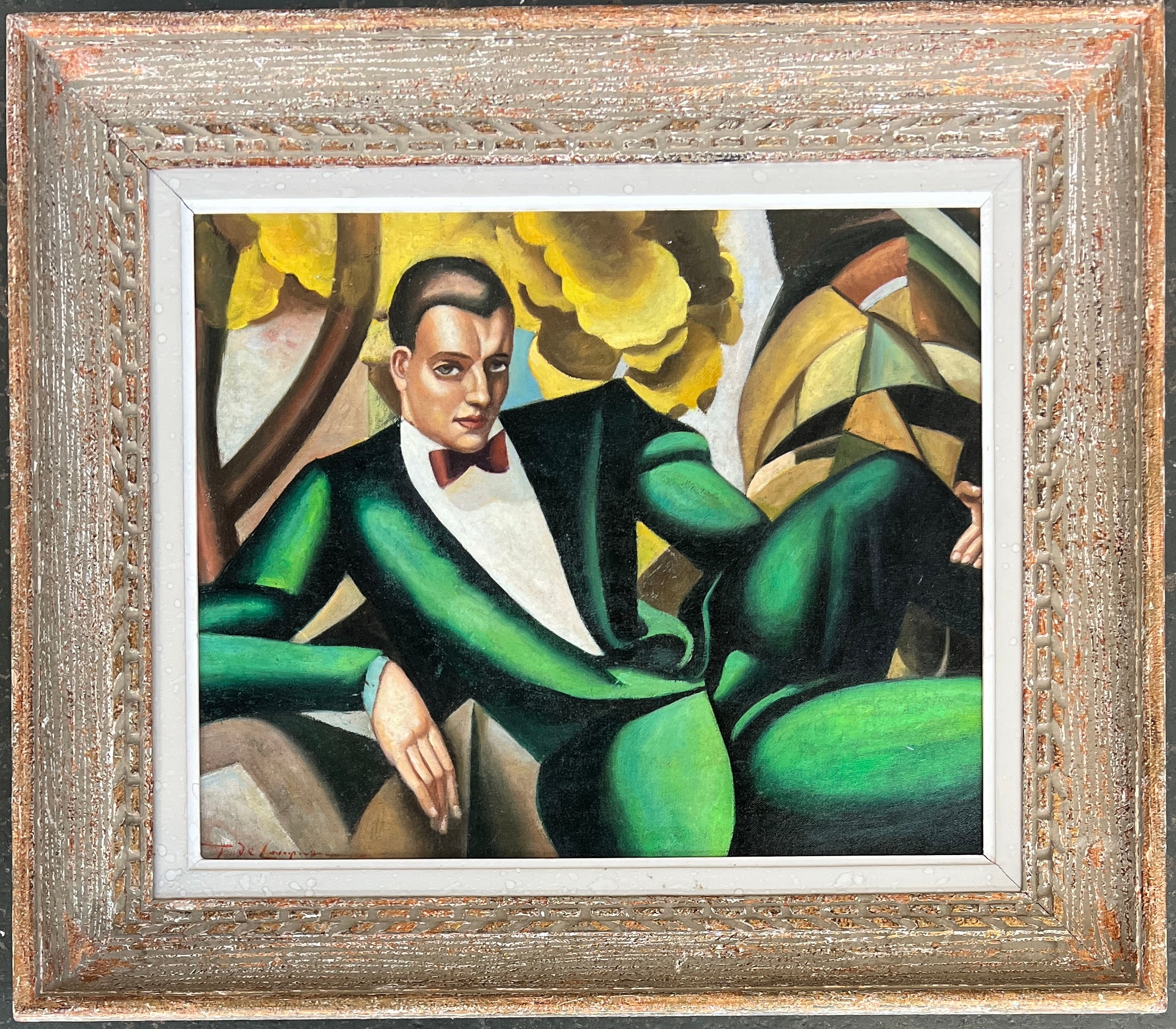 Tamara de Lempicka | portrait of a man in green (portrait of Marquis d ...