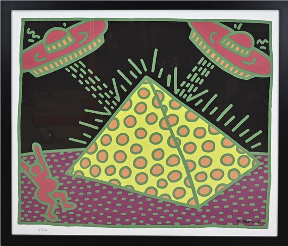 Keith Haring | Cheese and sombreros | MutualArt