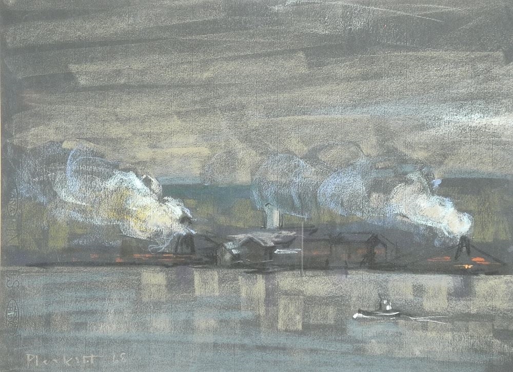 Joseph Francis Plaskett | Industrial Waterway (68) | MutualArt