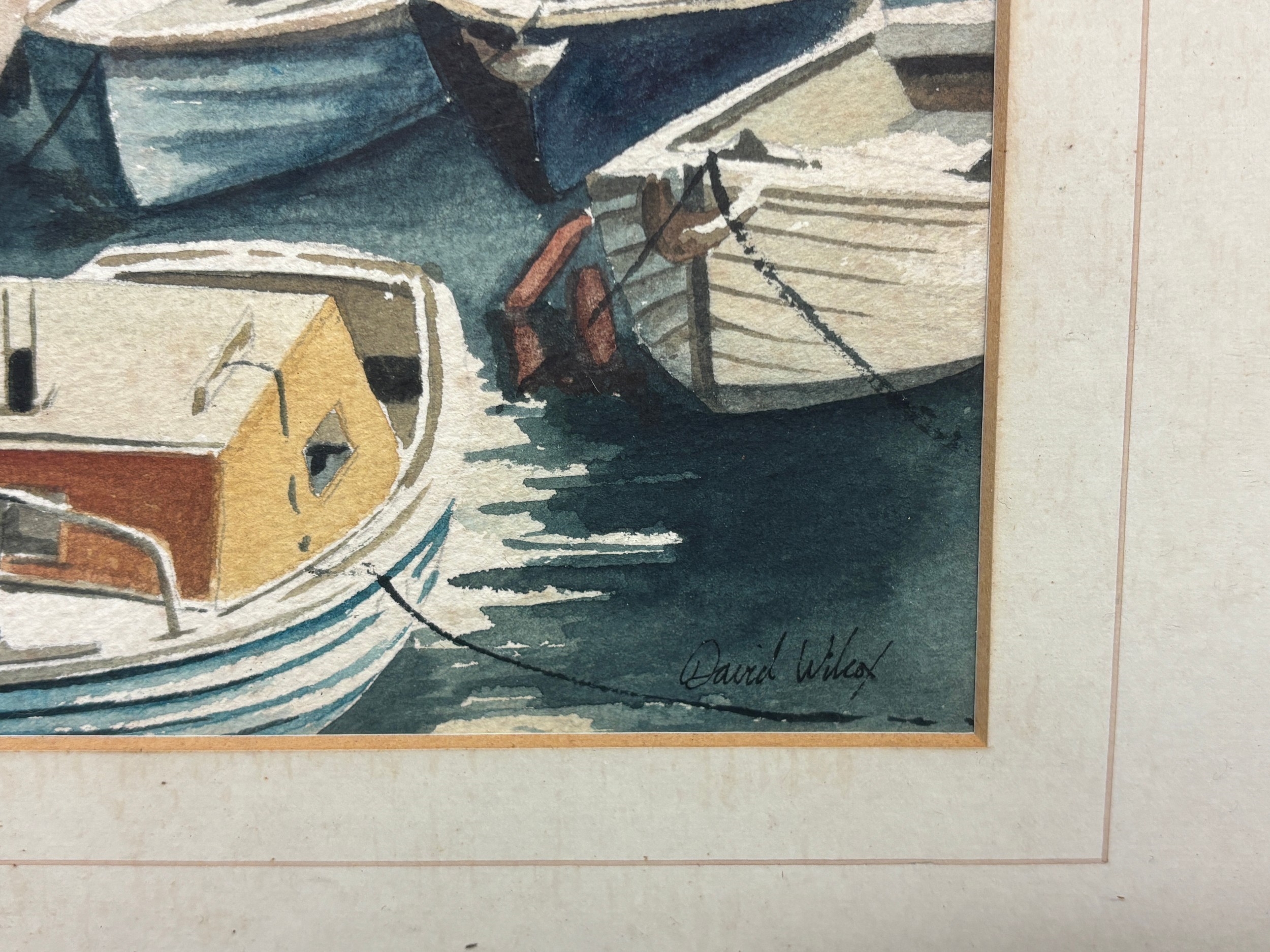 David Wilcox | BOATS AT HARBOUR | MutualArt