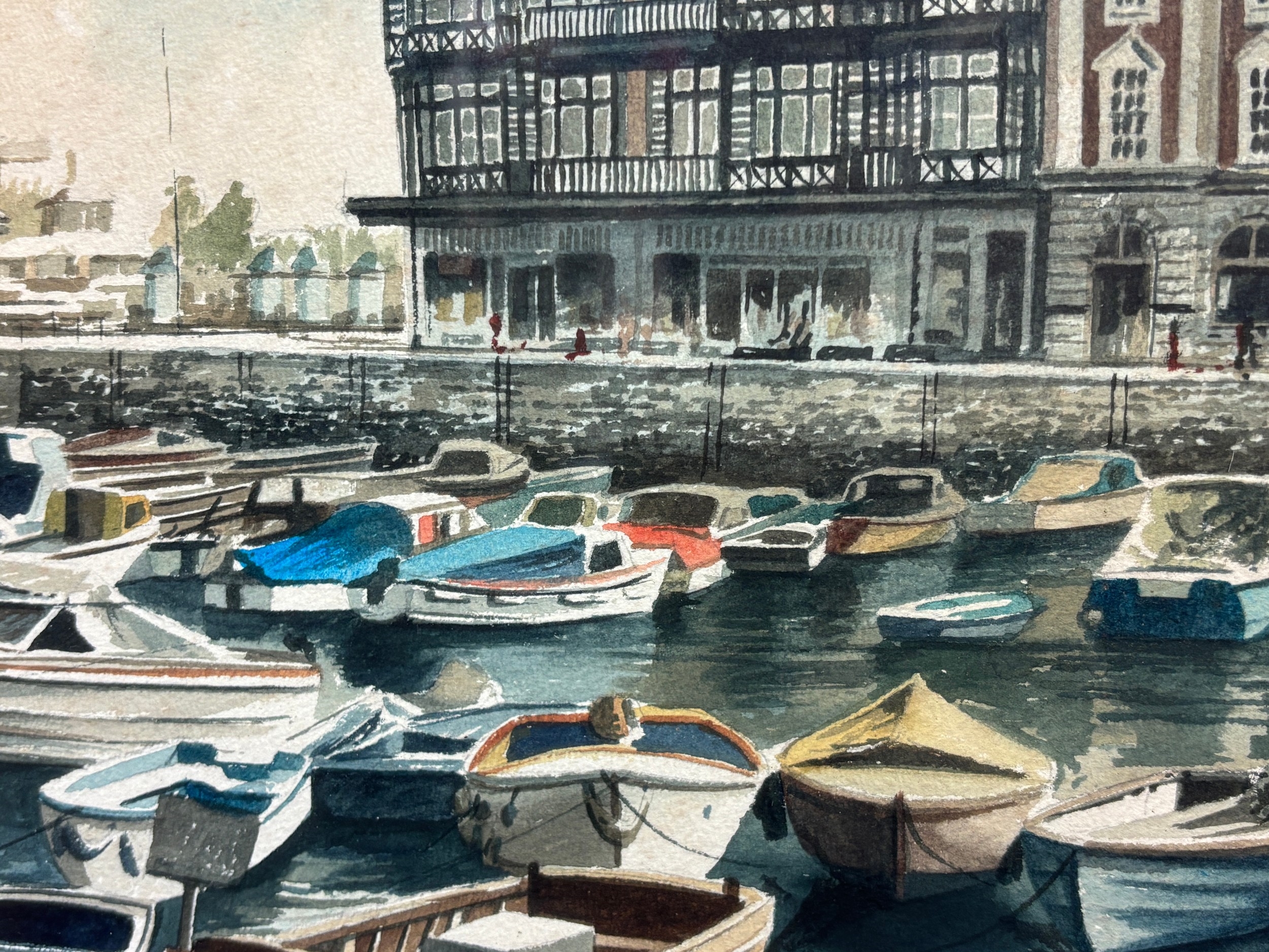 David Wilcox | BOATS AT HARBOUR | MutualArt