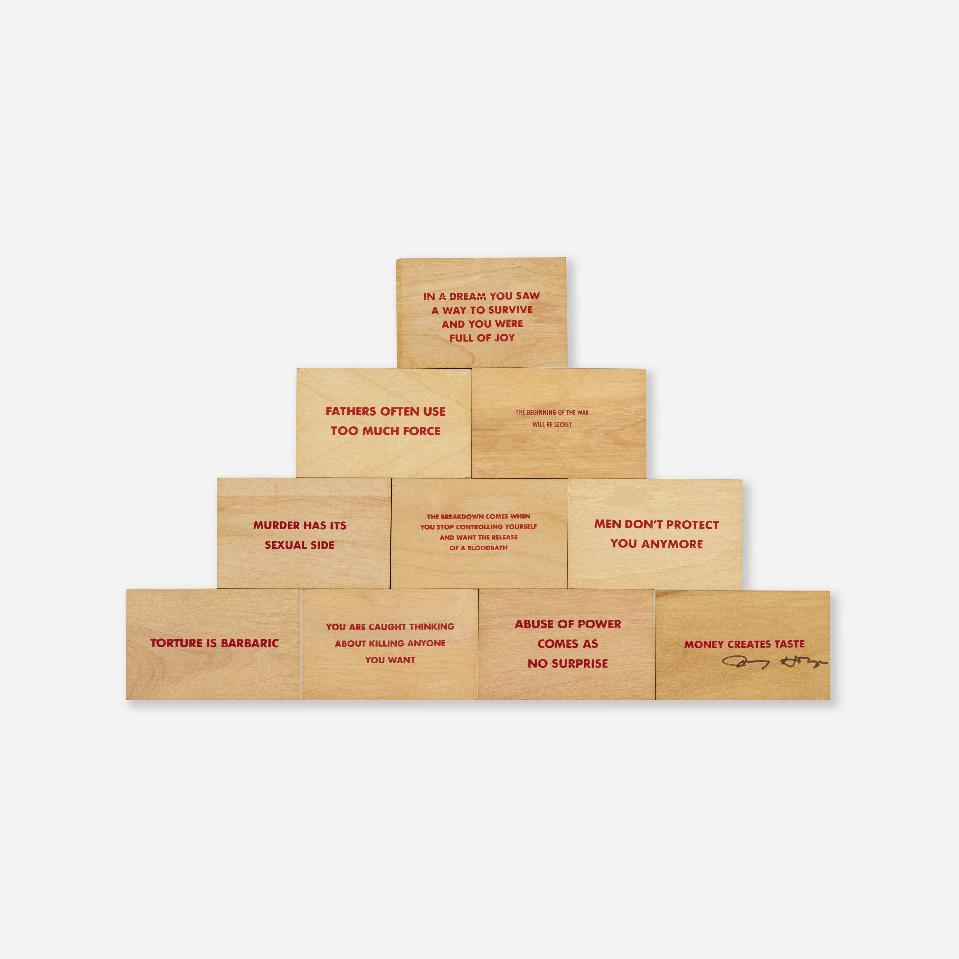 Jenny Holzer | Truism (Ten Works | MutualArt