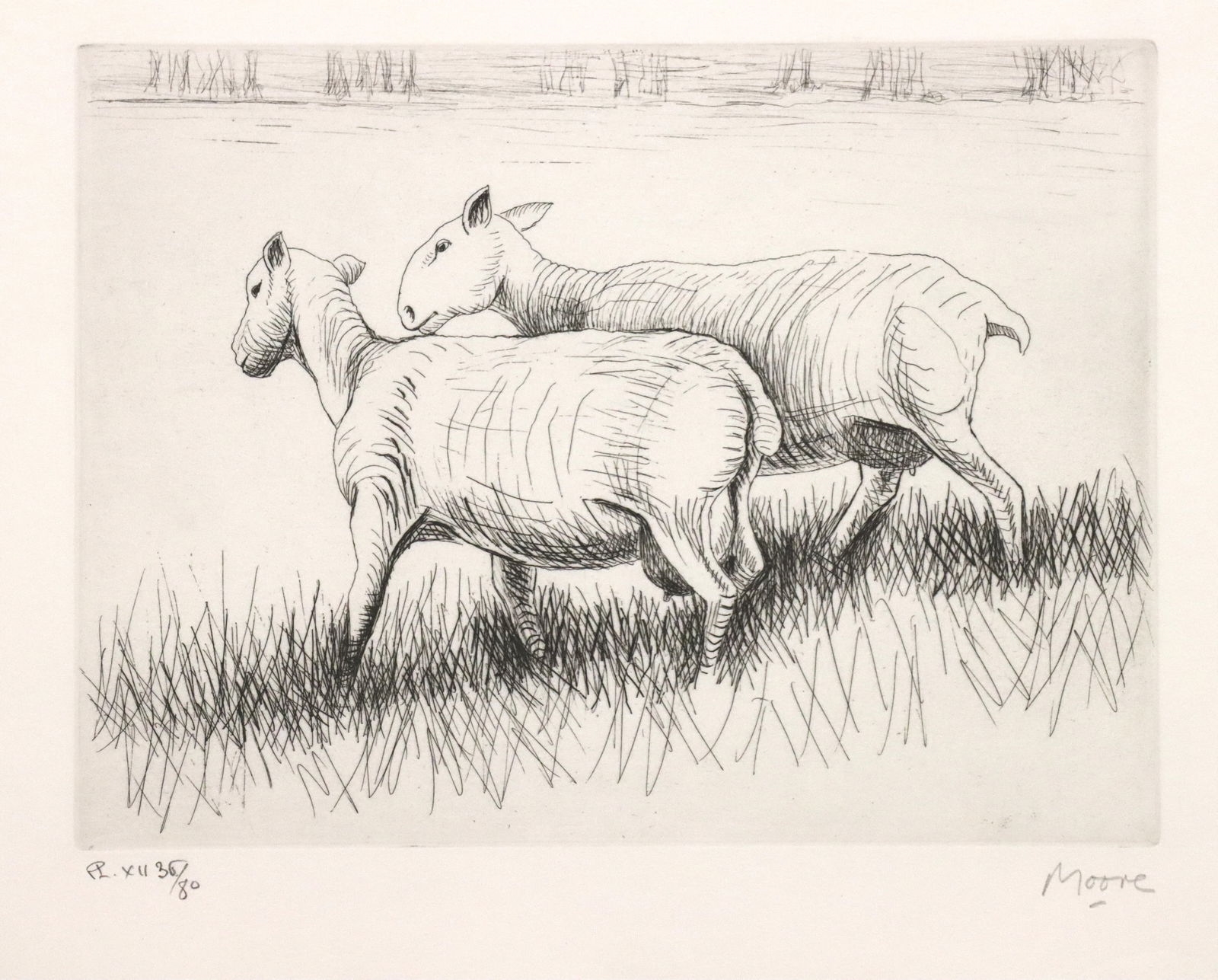 Henry Moore | Shorn Sheep (1970s) | MutualArt