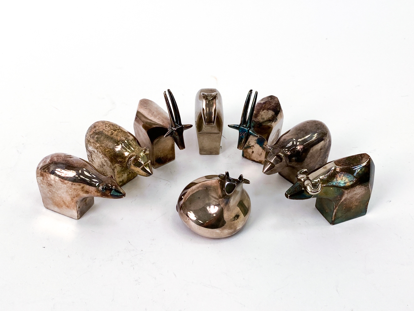 Gunnar Cyrén | Silver Zoo Series Paperweights | MutualArt