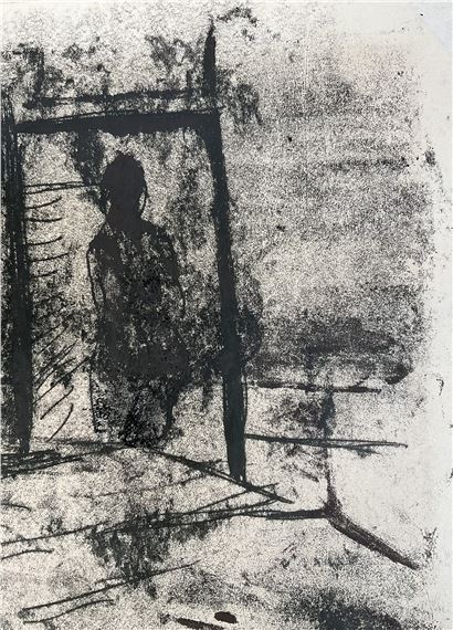Charles Hutton | monoprint - figures (1957) | MutualArt